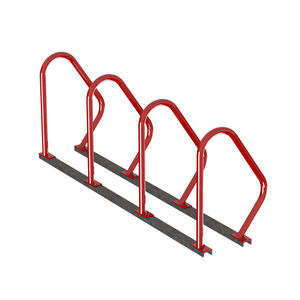 Floor-mounted bike rack - SQUARE 'U' - Madrax - galvanised steel ...