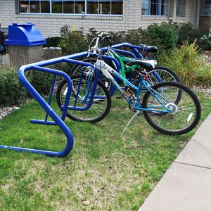 Floor-mounted bike rack - Pin - Madrax - steel / powder-coated steel ...