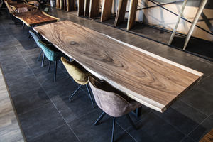 Contemporary dining table - Kauri - Unik - solid wood / epoxy ...