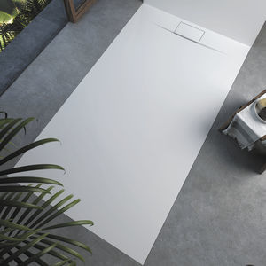 Silver-colored shower base - All architecture and design manufacturers