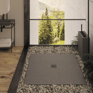 Silver-colored shower base - All architecture and design manufacturers