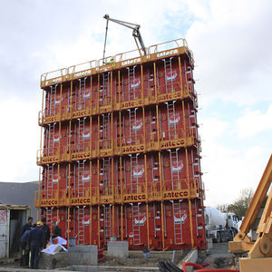 Curved formwork - CTR CC - sateco - metal / wall / adjustable