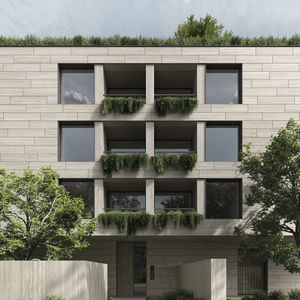 Travertine tile - AURUM - KRONOS CERAMICHE - structure / indoor / bathroom