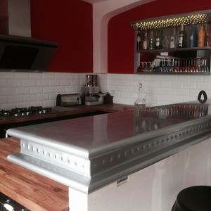 Zinc countertop - ROUGETET - MISTERZINC - kitchen
