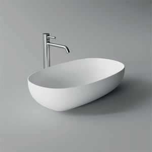 Countertop washbasin - 22410101 - Alice Ceramica - ceramic / with mixer ...