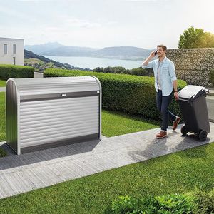 Galvanised steel trash bin enclosure - All architecture and design ...