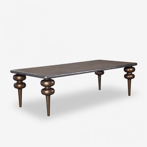 Contemporary dining table - X-TABLE - Estetik Decor - leather / metal ...