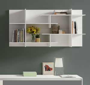 Wall-mounted shelf - Mel - Mobenia - modular / contemporary / lacquered MDF