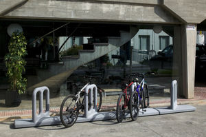 Floor-mounted bike rack - Tube - Mago Urban - concrete / commercial ...