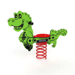 Metal spring rocker - 3419S - Astrus Playgrounds - HDPE / animal / 1-seat