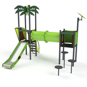 Playground structure - 11131 - Astrus Playgrounds - metal / HDPE / modular