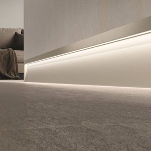 White baseboard - 88/I6L/A - PROFILPAS - gray / aluminum / light
