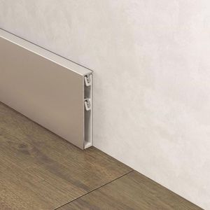 White baseboard - LINE 87/6-88/6 - PROFILPAS - silver-colored / wooden ...
