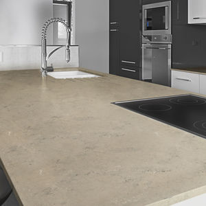 Solid Surface countertop - BLACK GRANITE - Minerva Work Surfaces - kitchen