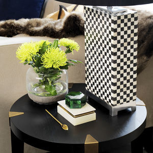 Contemporary vase - LIPP - Aura London - lacquered wood / floor / black