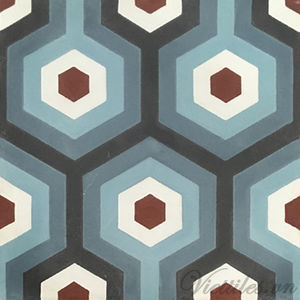 Indoor encaustic cement tile - V20-272 - Viet Tiles Corporation - floor ...