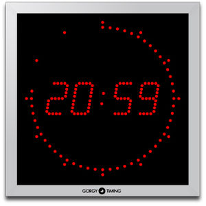 Contemporary clock - LEDI 1/S - Gorgy Timing - recessed wall / digital ...