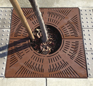 Square tree grate - CORONA - COX48-48I99TGHP - IRON AGE DESIGNS - cast iron