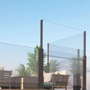 Glass windbreak panel - TRIPLE MOTION - BYART GROUP - commercial