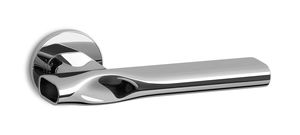 Door handle - LEV - Ento - chrome / brass / contemporary