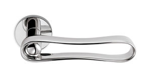 Door handle - LEV - Ento - chrome / brass / contemporary