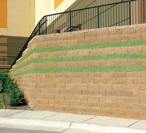 Solid concrete block - HARINGTON - PAVESTONE - for garden enclosures ...