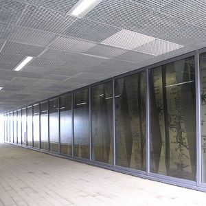 Galvanised steel suspended ceiling - STRETTO - LANG AND FULTON - panel ...