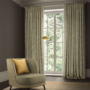 Curtain fabric - COAST : BRINDISI - WIND - plain / linen / washable