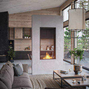 Bioethanol fireplace - 2SIDE 1400 SLIM/vert - INFIRE Karol Lipka ...
