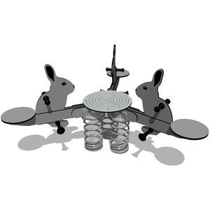 Steel spring rocker - HORSE - Tiptiptap - HDPE / animal / 1-seat