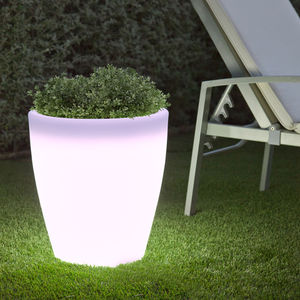 Polyethylene plant pot - PALMA - NEWGARDEN - round / illuminated / home