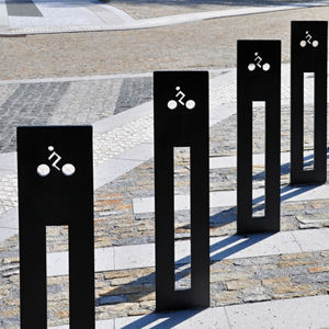 Floor-mounted bike rack - VELONE - STREETPARK s.r.o. - galvanised steel ...