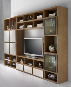 Customizable color TV wall unit - All architecture and design manufacturers