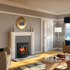 Electric open hearth - FULFORD - Dimplex - 1-sided / stainless steel ...