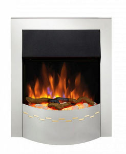 Electric open hearth - Lerwick - Dimplex - 1-sided / chromed metal / for fireplaces