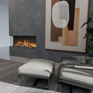 Closed electric hearth - PGF10 - Dimplex - 1-sided / metal / built-in