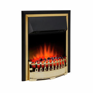 Electric open hearth - LERWICK - Dimplex - 1-sided / chromed metal ...