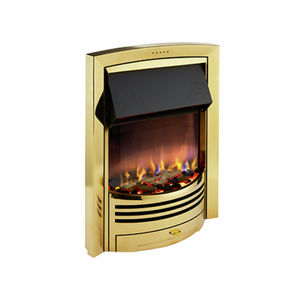 Electric open hearth - LERWICK - Dimplex - 1-sided / chromed metal ...