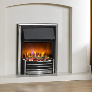 Electric open hearth - FULFORD - Dimplex - 1-sided / stainless steel ...