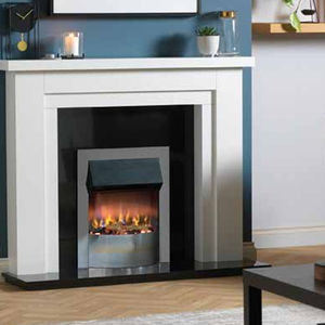 Electric open hearth - FULFORD - Dimplex - 1-sided / stainless steel ...