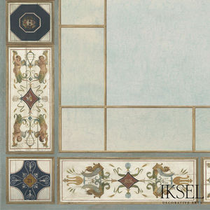 Contemporary wallpaper - CE203 Coffered Hexagon Ceiling - Iksel ...