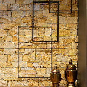Basalt wall cladding panel - VULCANO SQUARE - BRAZILIAN STONES - indoor ...