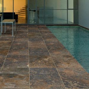 Porcelain stoneware tile - CORTES - KTL Ceramica - matte / indoor / outdoor