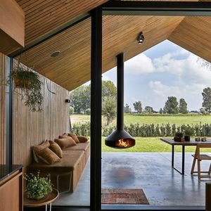 Wood-burning fireplace - GYROFOCUS - Focus Creation - hanging / central ...