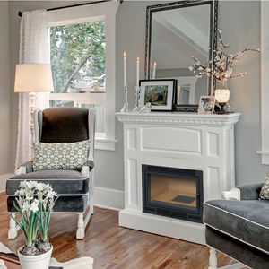 Corner fireplace insert - LATÉRAL - TOTEM fire - wood-burning