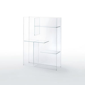 Free-standing bookcase - QUANTUM - GLAS ITALIA - modular / contemporary ...