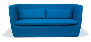 Compact sofa - EDGE - Modus - gray / fabric / steel