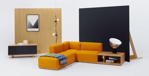 Compact sofa - EDGE - Modus - contemporary / fabric / high-back