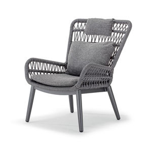 Contemporary armchair - OCEAN LOUNGE - GRATTONI S.R.L. - rope / aluminum / outdoor