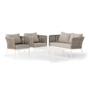 Contemporary lounge garden set - NEST - GRATTONI S.R.L. - aluminum / fabric / home